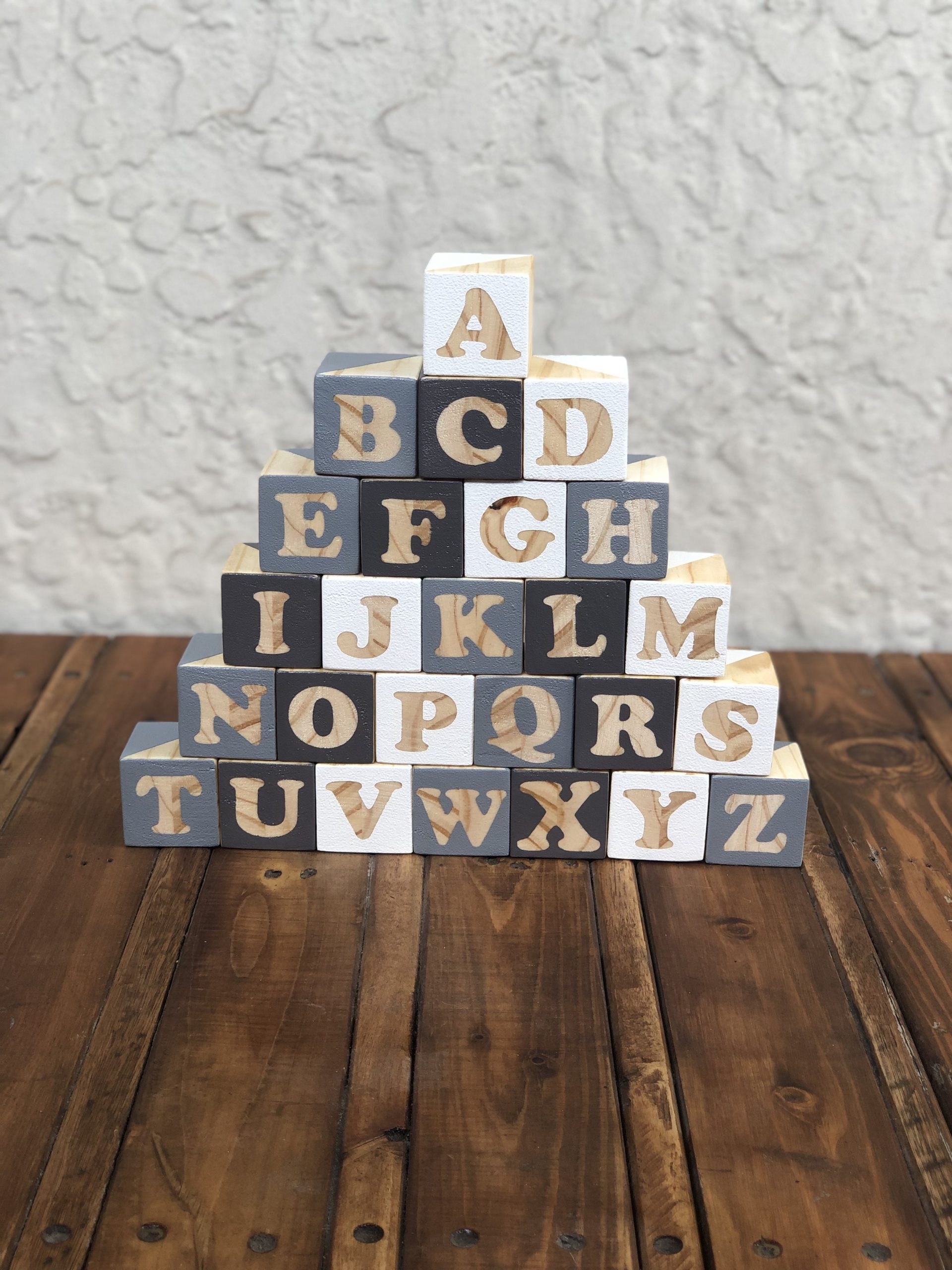 Alphabet Baby Blocks – Wolf Design