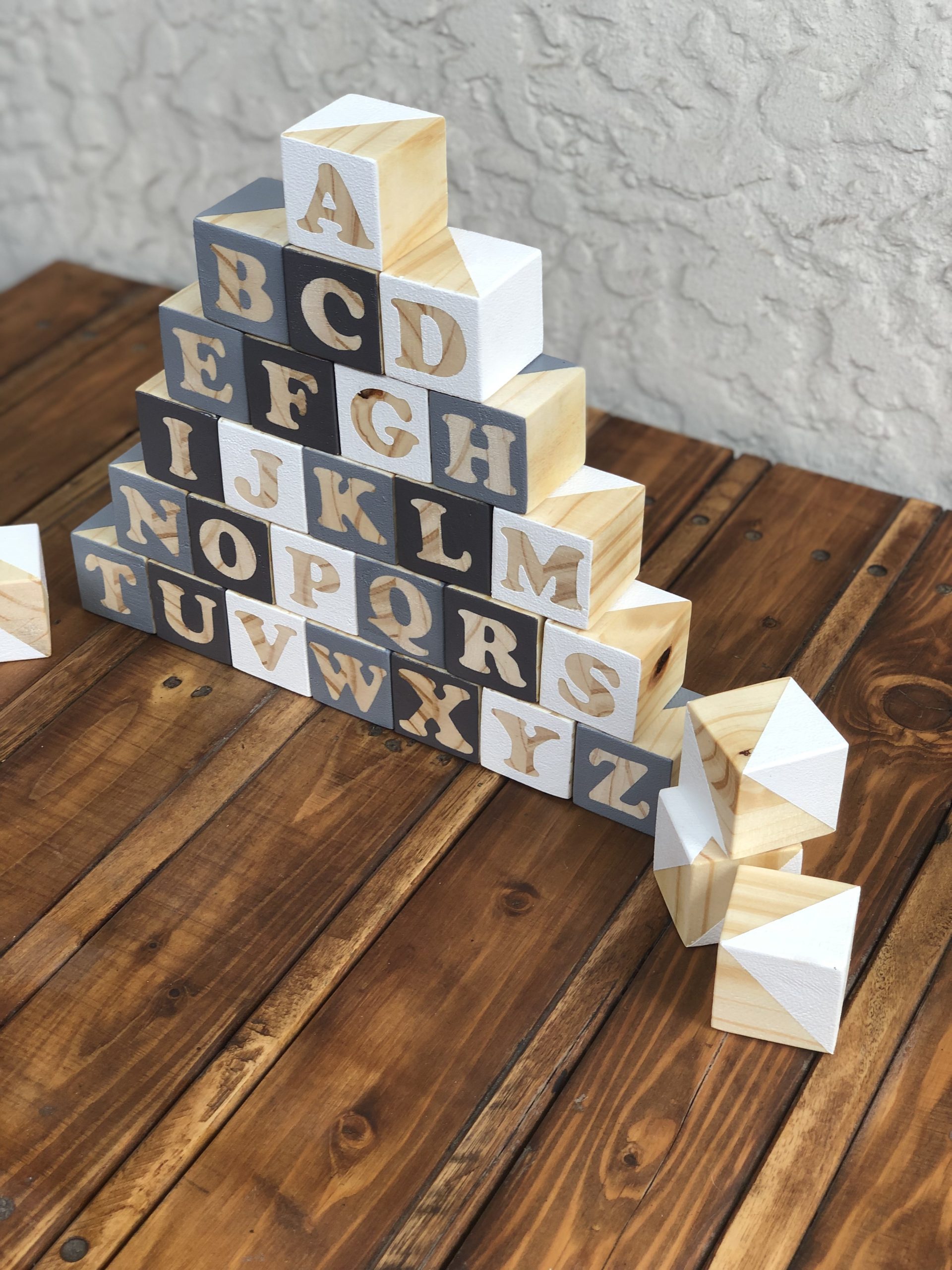 Alphabet Baby Blocks – Wolf Design