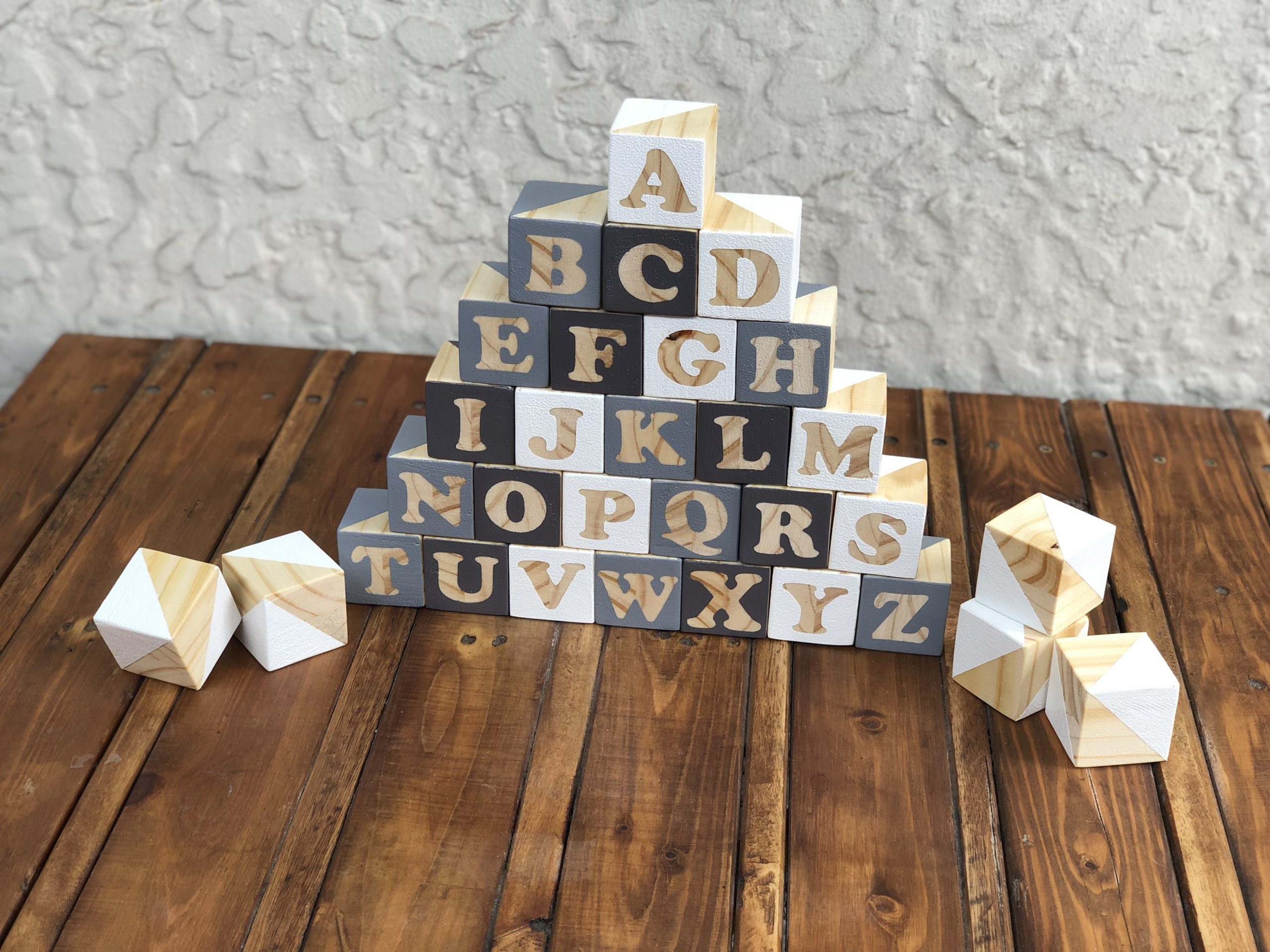 Alphabet Baby Blocks – Wolf Design