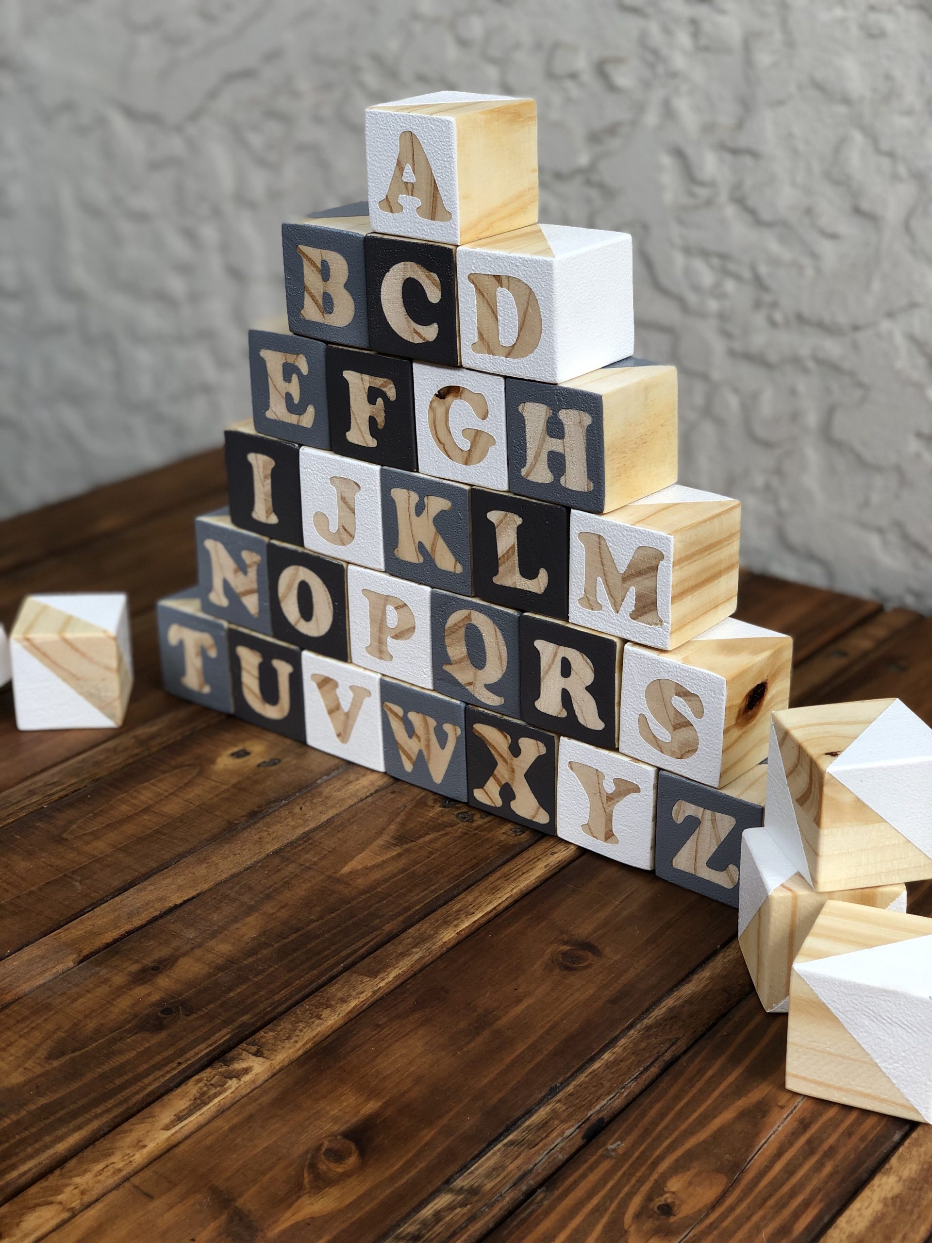 Alphabet Baby Blocks – Wolf Design